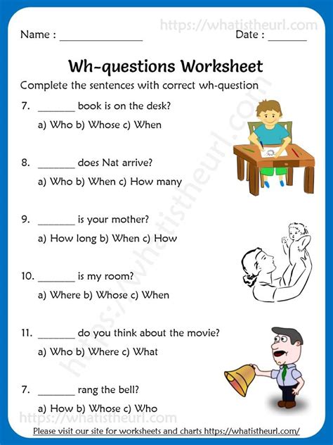 Wh Questions For 3rd Grade