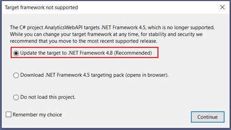 Open Legacy Projects 4 5 Framework In Visual Studio 2022