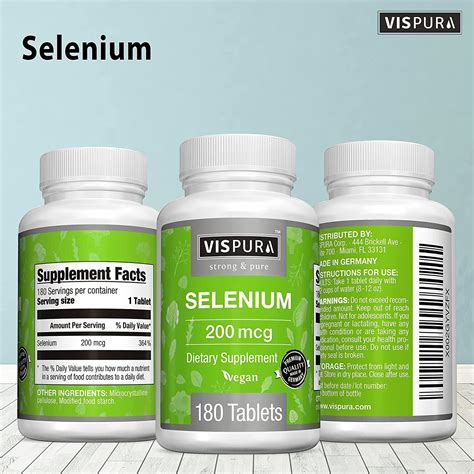 Selenium 200mcg Supplement 180 Vegan Tablets For Immune Thyroid Prostate Heart Health
