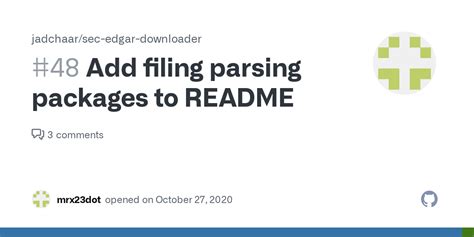 Add Filing Parsing Packages To Readme · Issue 48 · Jadchaarsec Edgar