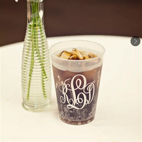 Monogram Cups Etsy