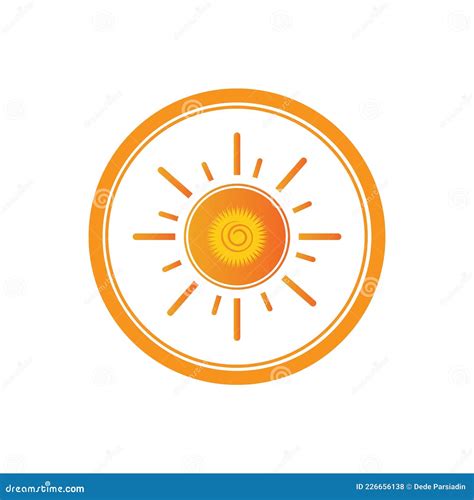 Sun Vector Illustration Icon Stock Illustration Illustration Of Summer Symbol 226656138