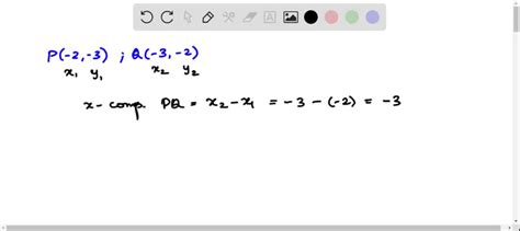 SOLVED The Coordinates Of Two Points P And Q Are Given In Each Case Determine The Components