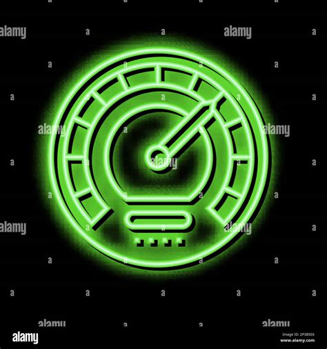 Speed Optimize Neon Glow Icon Illustration Stock Vector Image Art Alamy