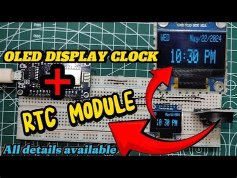 OLED Display Clock With DS RTC Module Using ESP BOARD YouTube