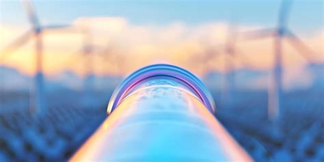 Hydrogen Pipeline And Wind Turbines Supporting Renewable Energy
