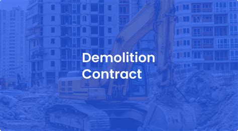 Free Demolition Contract Template Pdf Word Jurizmo