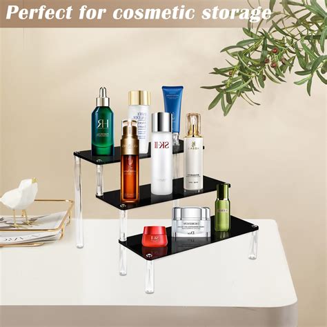 Display Stand Acrylic Riserperfume Organizer Black