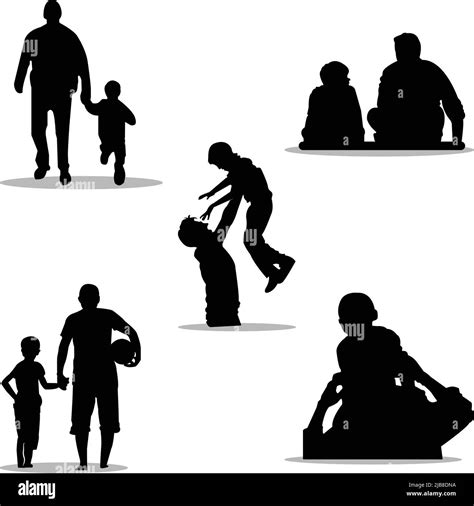 Silueta De Padre E Hijo Imágenes Vectoriales De Stock Alamy