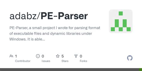 Github Adabzpe Parser Pe Parser A Small Project I Wrote For Parsing Format Of Executable