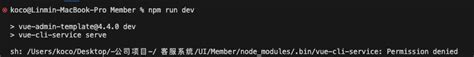 vue项目运行报permission denied（没有权限）解决方法 vue cli service permission denied csdn博客