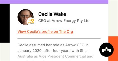 Cecile Wake Ceo At Arrow Energy Pty Ltd The Org