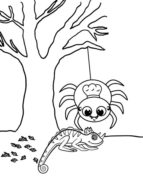 Lucas The Spider Free Printable Coloring Page