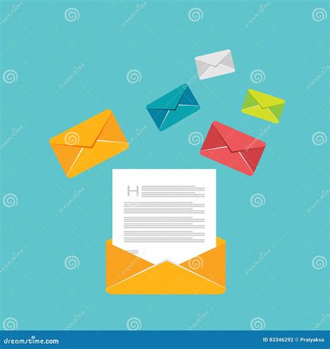 reading inbox messages mail vector opening envelope stock vector