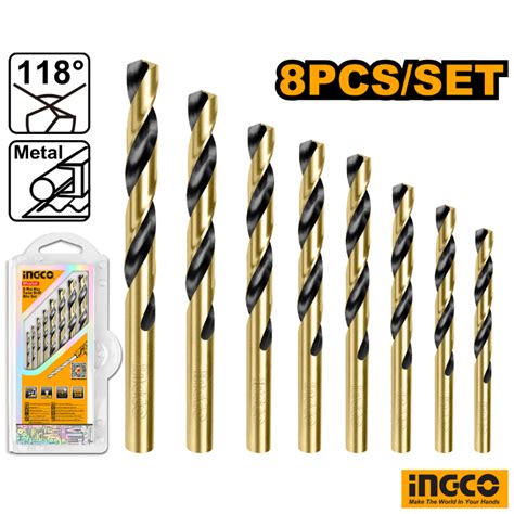 Ingco Hss Twist Drill Bit Set 8pcs Toollk