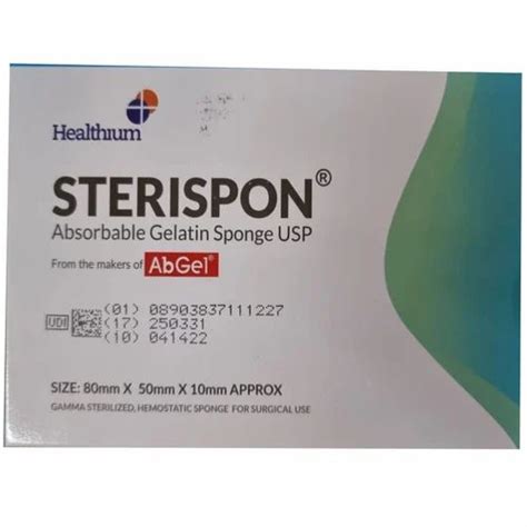 White 4 Ply Absorbable Gelatin Sponge Usp For Surgical Use Sponge