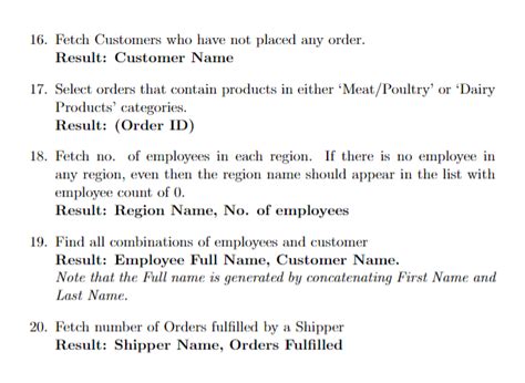 Solved Need To Solve These Sql Queries Using Operations Such