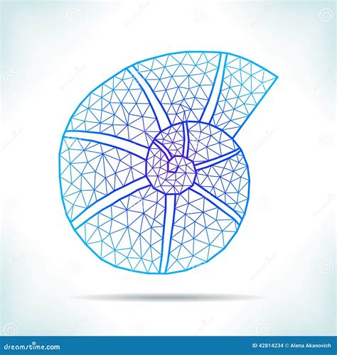 Geometric Shell Stock Vector Image 42814234