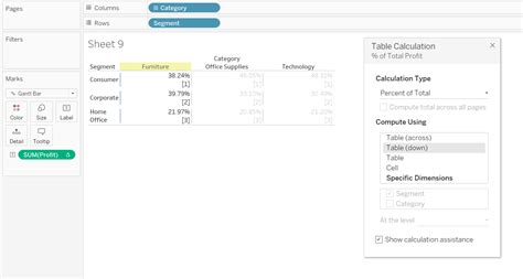 Quick Table Calculations Part 4 Percent Of Total The Data School