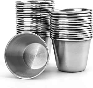 Bekith Pack Oz Stainless Steel Sauce Cups Small Individual Condiment Ramekins