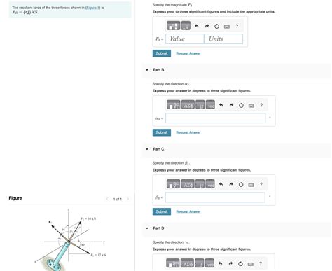 Solved The Resultant Force Of The Three Forces Shown In