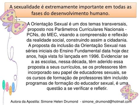 A Sexualidade é Extremamente Importante Em Todas As Fases Do Desenvol