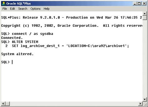 Oracle Bleeps Changing Archivelog Destination