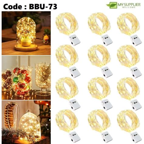 BBU 73 2M 20LED Mini Led Flashing Fairy Lights Battery Powered Copper
