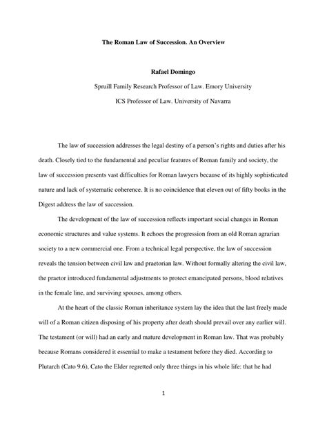 Pdf The Law Of Succession