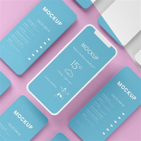 premium psd mobile phone user interface mock up