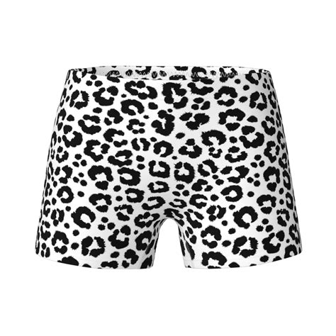 Girls Underwear Trendy Black White Leopard Print Cute Soft Breathable