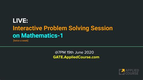 live interactive problem solving session on discrete mathematics 1