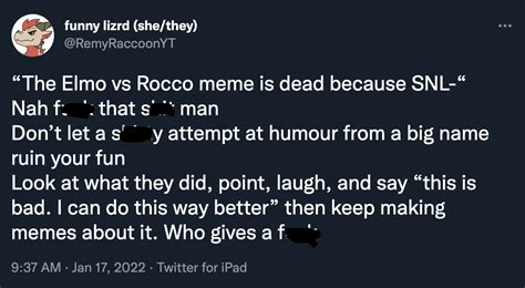 Elmo Vs Rocco Snl Meme Elmo Vs Rocco Know Your Meme