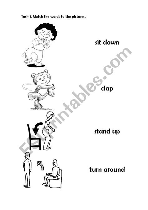Classroom Actions Esl Worksheet By Natalyakravets