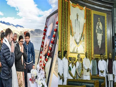 Former Pm Rajiv Gandhi Birth Anniversary Sonia Gandhi Rahul Gandhi