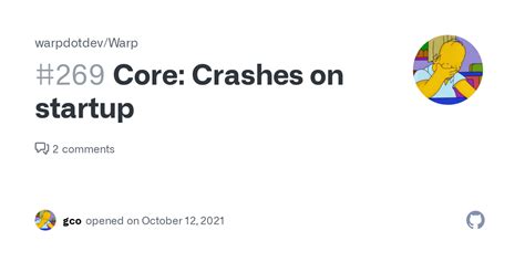 Core Crashes On Startup Issue Warpdotdev Warp GitHub