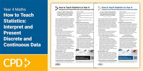 How To Teach Statistics In Year Interpret And Present Discrete And
