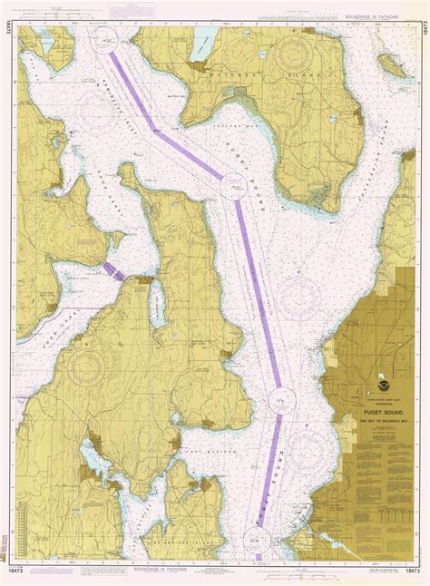 Puget Sound Oak Bay To Shilshole Bay 1983 Nautical Chart Print Etsy