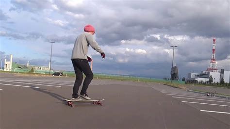No Comply Bigger Spin Longboard Dancing ロンスケ In 北海道 Youtube