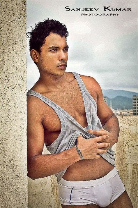 Shirtless Bollywood Men Abhishek Poojari In Briefs Hot Mumbai Model In Underwear