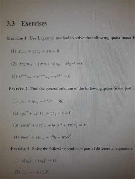 Solved Exercises Exercise Use Lagrange Method To Solve Chegg Com