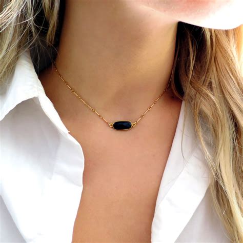 Black Onyx Choker Necklace