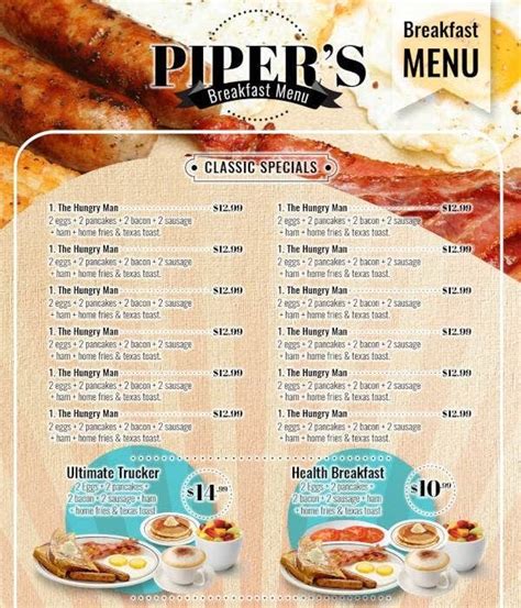 10 Breakfast Menu Templates Amazing Sample Menu Design