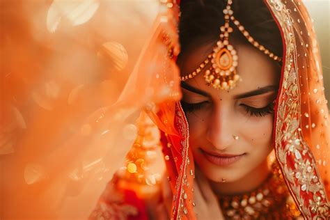 Indian Bride And Groom India Symbol With Copy Space Premium Ai