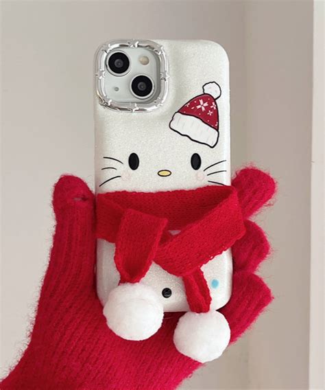 키티 모자 목도리 글리터 케이스 아이폰케이스 키티케이스 헬로키티 헬로키티케이스 겨울케이스 크리스마스 크리스마스케이스 고양이 고양이케이스 아이폰키티 아이폰헬로키티 레드