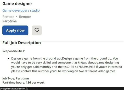Actual Job Posting I Just Found On Indeed Programmerhumor Io