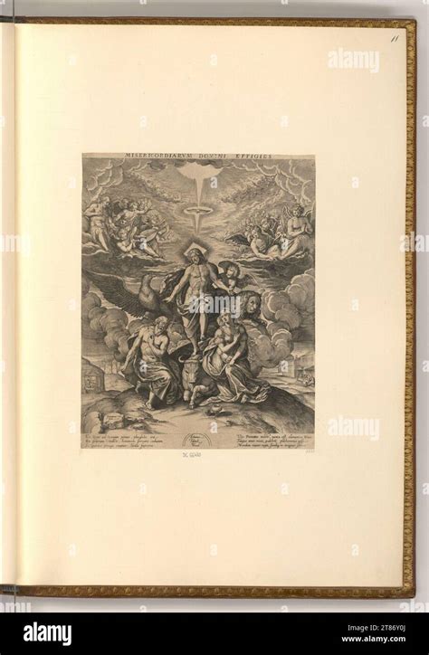 Hieronymus Wierix Engraver Christ With Evangelist Symbols Copper