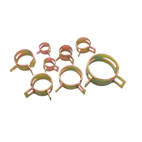 망간강 아연 도금 스프링 호스 클램프 탄성 스틸 버클 수도관 후프 내경 6mm 32mm 로트당 10 개 65mn