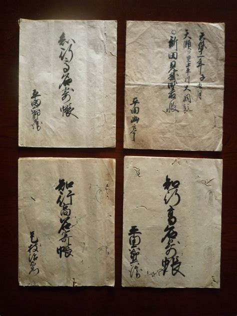 【やや傷や汚れあり】鹿児島県 古文書 書状 薩摩藩島津藩 天保11年 新田見掛野取帳 南伊佐郡平川村 寛政11年 明和5年 寶暦5年 知行高名