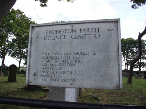 Easington Parish Council Cemetery In Easington East Riding Of